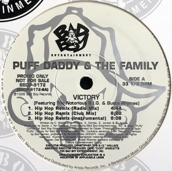 Buy Puff Daddy & The Family : Victory (12", Promo) Online for a great ...